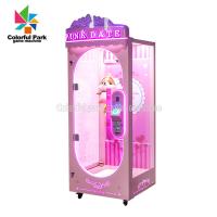 China Customized Pink Prize Claw Arcade Game Machine 90x80x200cm Coin Operated Video Crane Amusement Device for sale