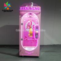 China Customized Pink Prize Claw Arcade Game Machine 90x80x200cm Coin Operated Video Crane Amusement Device for sale