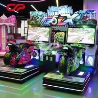 China Kids Electric Racing Car Simulator 48V Coin Operated Ride for Game Centers 90x80x200cm for sale