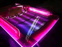 China Coin Operated U Shaped Air Hockey Table 90x80x200cm with LED Lighting for Amusement Parks for sale