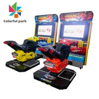 China Colorful Park 2 Player Arcade Driving Simulator Moto Game Machine 42 Inch Screen 120KGS for sale