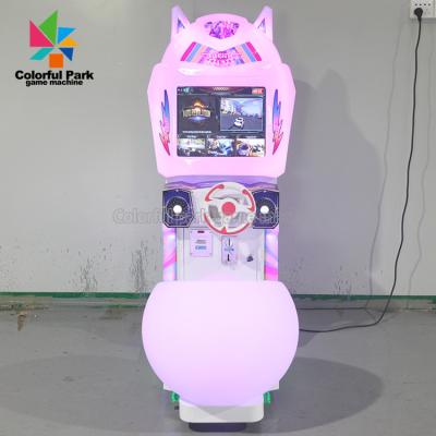 China EU Plug Colorful Park Kiddie Ride Simulator Car Racing Arcade Game Machine 150KG CE for sale