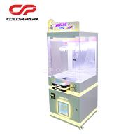 China Colorful Park Coin Operated Crane Claw Machine 80x90x205cm Plush Toy Gift Game for sale