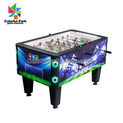 China Coin Operated Soccer Arcade Machine 80x90x205cm with LED Lighting and CE Certification for sale
