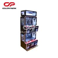 China Colorful 4 Player Mini Plush Toy Claw Machine Kit 80x90x205cm Arcade Game for Amusement Park for sale