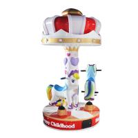 China Coin Operated Kiddie Ride Horse Simulator 3 Player Amusement Park Machine 150KG for sale