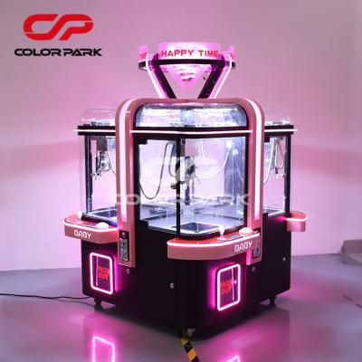 China Colorful 4-Player Mini Claw Crane Pinball Arcade Game 90x80x200cm Coin Operated Gift Machine for sale