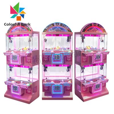 China 4-Player Mini Claw Crane Arcade Game Machine 80x90x205cm Coin Operated Toy Crane for sale