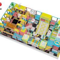 China Customized Kids Indoor Outdoor Naughty Castle Hand Paddle Board Playground 2600x3000x2700mm CE for sale