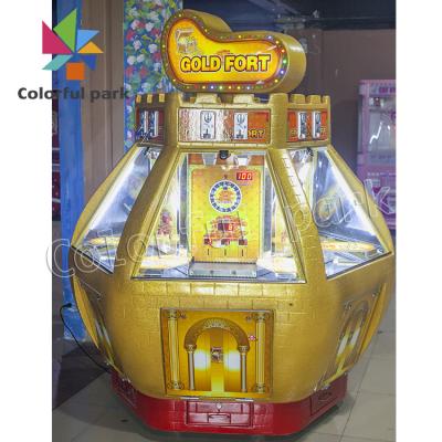 China EU Plug Colorful Park 6 Player Hitting Coin Pusher Arcade Game Machine with CE Certificate for sale