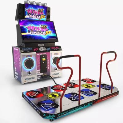 China Colorful Park 2-Seater Coin Operated Dance Game Machine 167x60x125cm with LED Lighting for sale