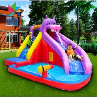 China Commercial Inflatable Water Slide Pool for Park 0.55mm PVC Tarpaulin CE Certified for sale