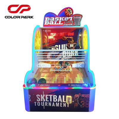China Coin Operated Double Basketball Shooting Arcade Game Machine 90x80x200cm for Kids Indoor Amusement for sale