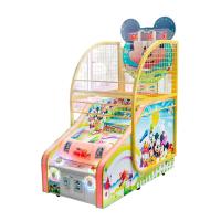 China Kids Coin Operated Mini Basketball Shooting Game Machine 80x90x205cm Custom Colors for sale