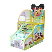 China Kids Coin Operated Mini Basketball Shooting Game Machine 80x90x205cm Custom Colors for sale