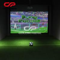 China Coin Operated Video Arcade Game Machine 167x60x125cm Waterproof Colorful Park Football Entertainment for sale