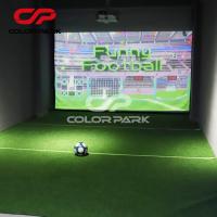 China Coin Operated Video Arcade Game Machine 167x60x125cm Waterproof Colorful Park Football Entertainment for sale