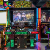 China Colorful Park 2 Player Coin Operated Video Shooting Game Machine 167cm CE Certified for sale