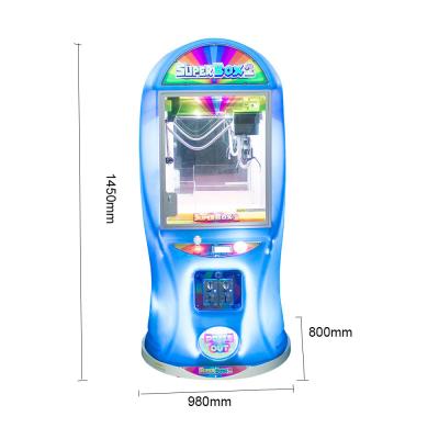 China Super Box Mini Crane Candy Toy Vending Machine 98x80x145cm CE SGS Certified for sale