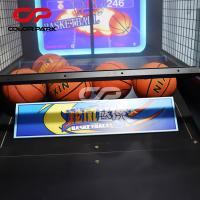 China Colorful Park Coin Operated Basketball Arcade Game Machine 90x80x200cm LED for sale