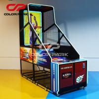 China Colorful Park Coin Operated Basketball Arcade Game Machine 90x80x200cm LED for sale