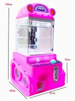 China Coin Operated Claw Crane Machine 70x125x213cm LED Mini Doll Candy Game for Kids for sale
