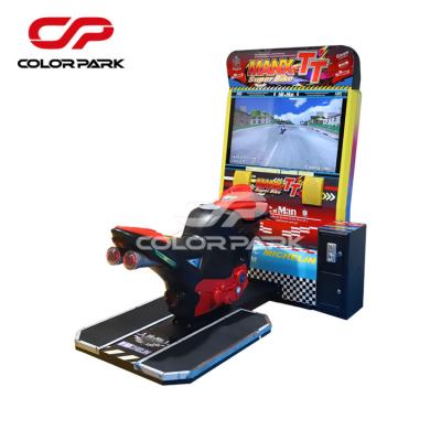 China Colorful Park Arcade Motorcycle Driving Game Machine 70x125x213cm for Amusement Center for sale