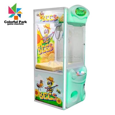 China Colorful Park Bee Cartoon Claw Crane Coin Operated Game Machine 150KG Indoor Arcade for sale
