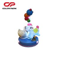 China Indoor 2 Seats Coin Operated Merry Go Round for Kids Age 3 Years Mini Fairground Ride 80x90x205cm for sale