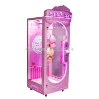 China 81 cm Colorful Park Indoor Coin Operated Pink Claw Crane Machine for Game Room Mall 150kg for sale