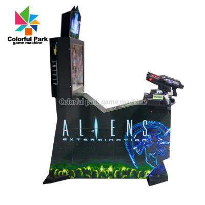 China CE Certified Two Player Gun Shoot Game Machine 2600x3000x2700mm for Amusement Park for sale