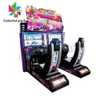 China EU Plug Coin Operated Double Car Racing Driving Simulator Game Machine 70x125x213cm for sale
