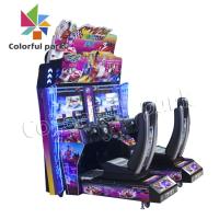 China EU Plug Coin Operated Double Car Racing Driving Simulator Game Machine 70x125x213cm for sale