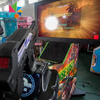 China Colorful Park Two Player Arcade Gun Battle Game Machine 32 Inch Indoor Amusement for sale