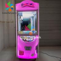 China Colorful Park 88cm Coin Operated Claw Crane Machine for Amusement Park with LED Lighting for sale