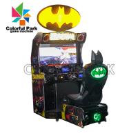China Two Player Car Racing Arcade Game Machine 90x80x200cm with LED Lighting CE Certified for sale