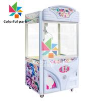 China Colorful Park Arcade Crane Claw Machine 80x90x205cm CE Certified Coin Operated Prize Game for sale