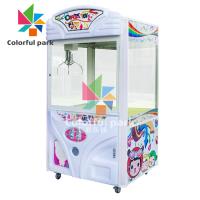 China Colorful Park Arcade Crane Claw Machine 80x90x205cm CE Certified Coin Operated Prize Game for sale