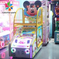 China Kids Mickey Basketball Machine Coin Operated Game Console 90x80x200cm for Parent Child Amusement for sale