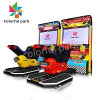 China Coin Operated Indoor Multi Video Motorcycle Driving Game Machine 32 Inch Screen for sale