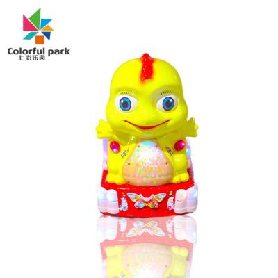 China Coin Operated Commercial Children Electric Music Shake Car Yellow Dinosaur Swing Machine 90x80x205cm for sale