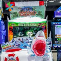 China Coin Operated Arcade Shooting Game 2 Player 250KG Custom Colors Park Shark Design for sale
