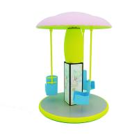 China Childrens Merry Go Round Indoor Playground Carousel 48V LED Music Ride with Remote Control for sale