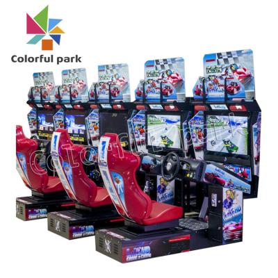 China Colorful Park Coin Operated Car Racing Game Machine 32 inch for Amusement Center for sale