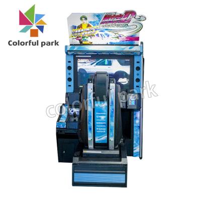 China Colorful Park D5 Car Racing Arcade Machine 90x80x200cm with LED Lighting CE Certified for sale