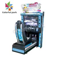 China Colorful Park D5 Car Racing Arcade Machine 90x80x200cm with LED Lighting CE Certified for sale
