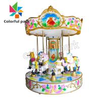 China Colorful Park 6 Player Kiddie Carousel Arcade Game 130cm Coin Operated Ride for Amusement Park for sale