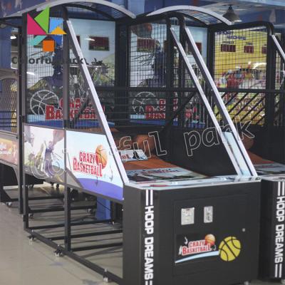 China Coin Operated Basketball Arcade Game Machine 257x100x238cm Folding for Amusement Park for sale