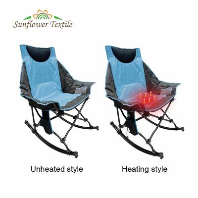 China 600D Oxford Cloth Folding Heated Camping Chair 50x88x115cm with 3-Gear Heating for sale