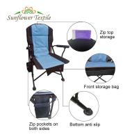 China Portable Foldable Beach Chair Oxford Cloth Outdoor Camping Fishing 96cm 5kg for sale